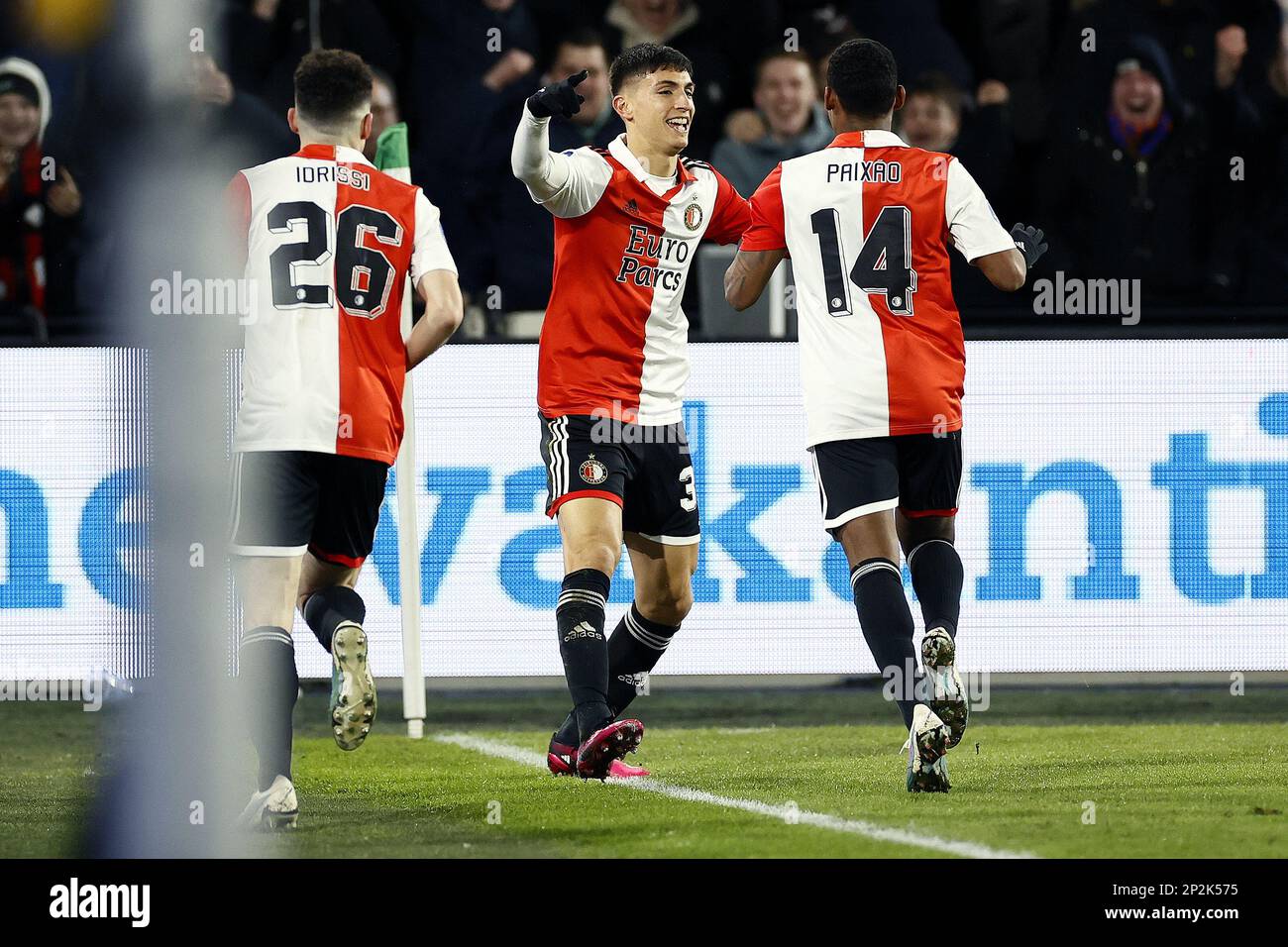 ROTTERDAM - Ezequiel Bullaude of Feyenoord cheers after a disallowed ...