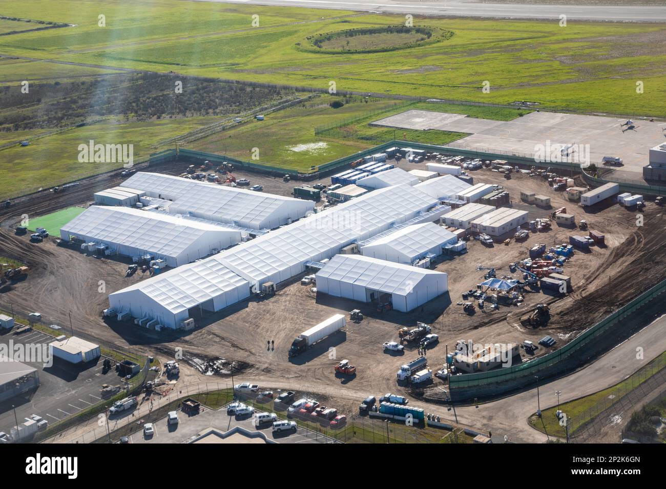 Aerial view of the soft-sided facility in Otay Mesa, CA Stock Photo - Alamy