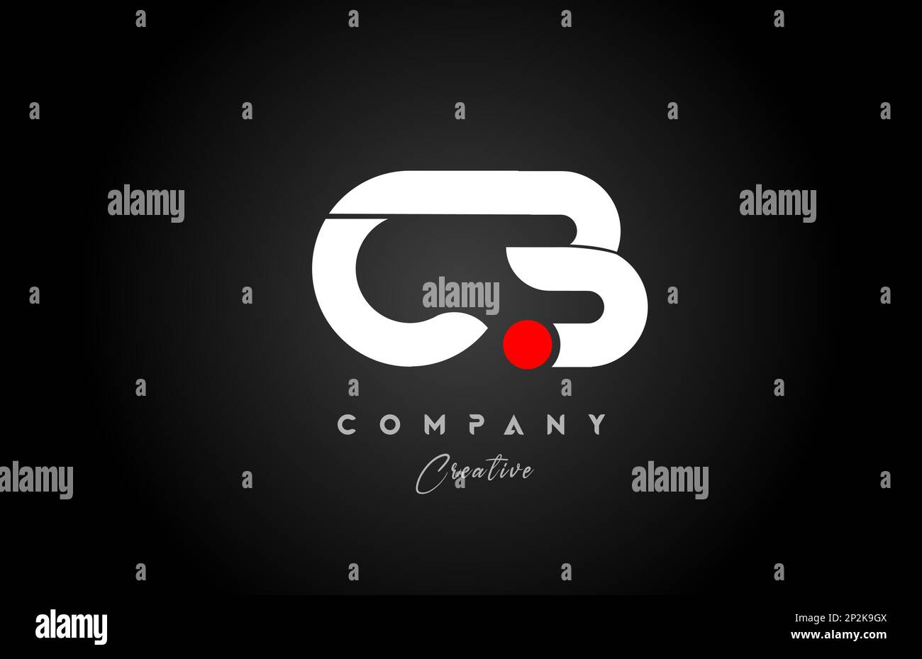 red white alphabet letter CB C B combination for company logo. Suitable ...