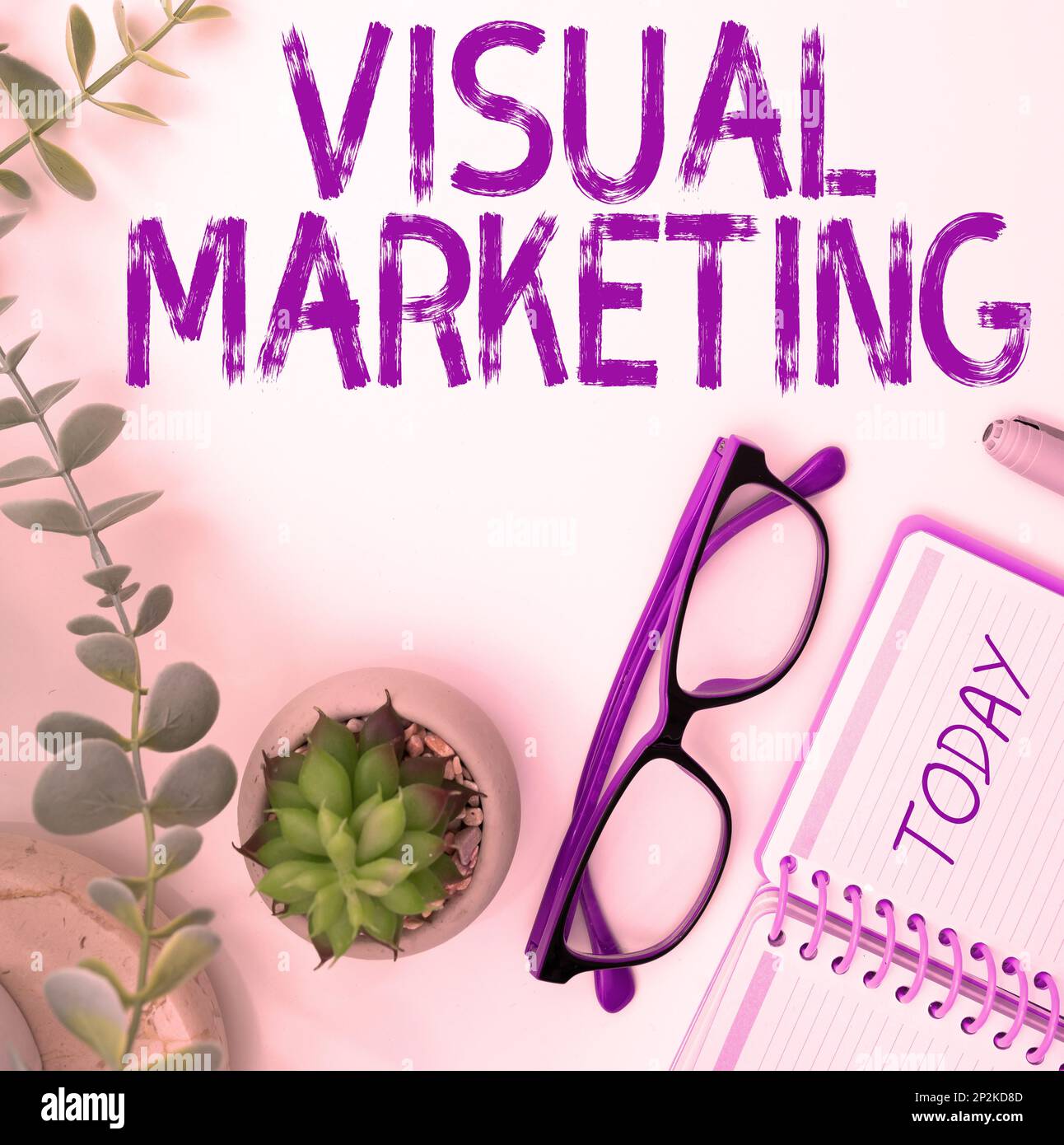 Conceptual caption Visual Marketing. Business concept connecting ...