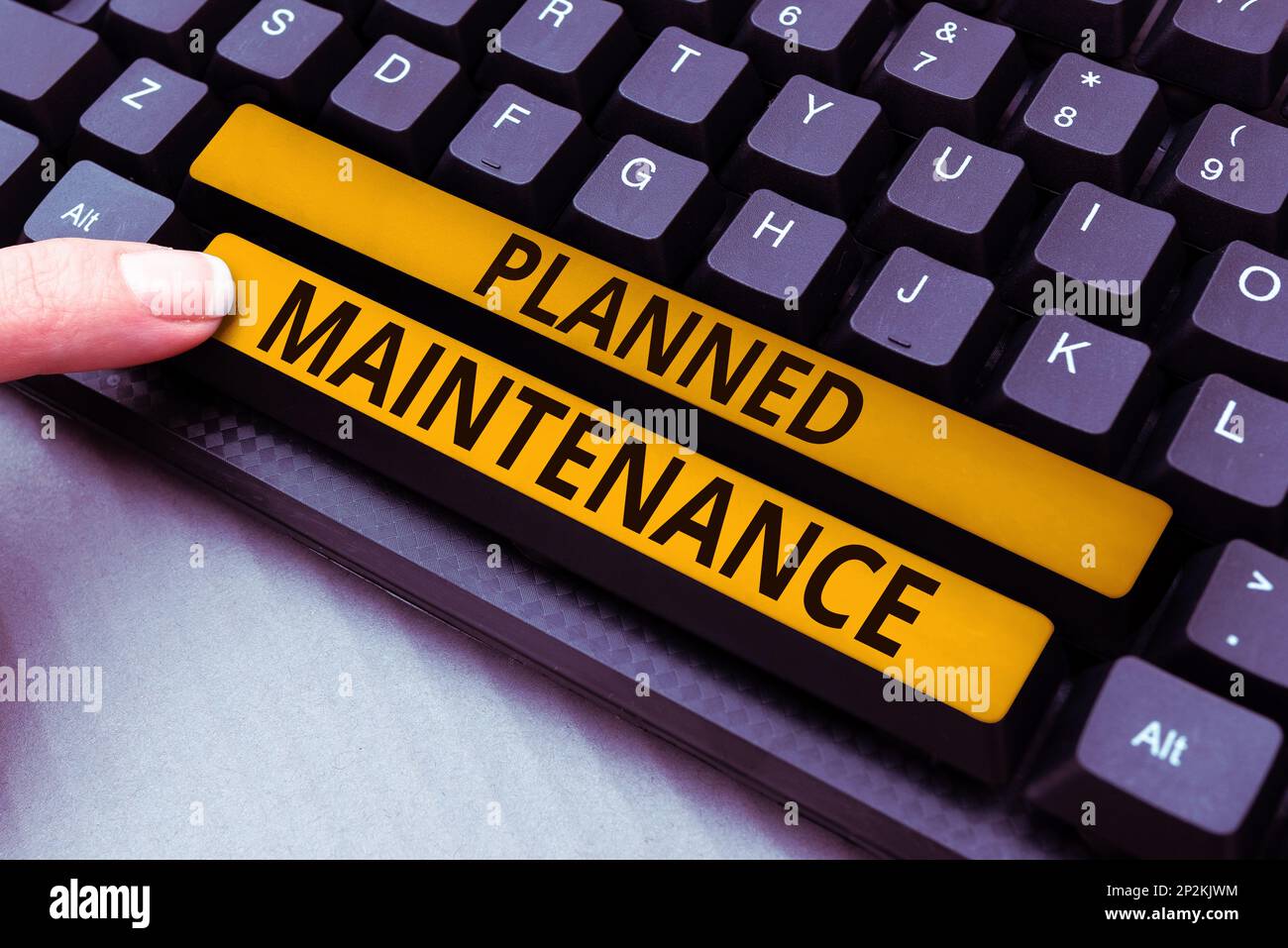 Conceptual caption Planned Maintenance. Business concept Check ups to ...