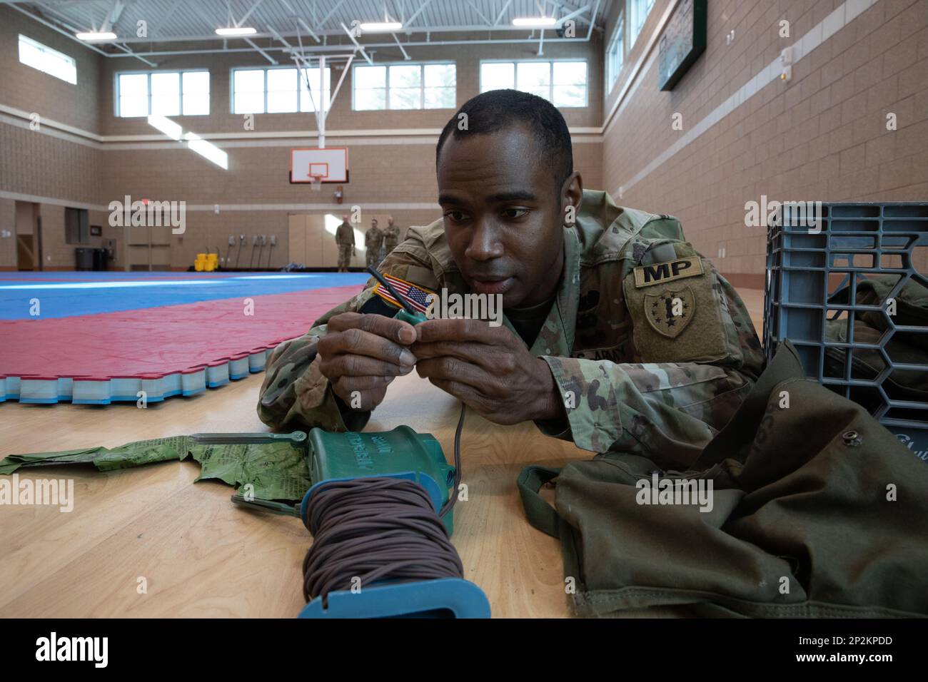 Staff Sgt. Dante Davis, a squad leader in the 237th Military Police ...