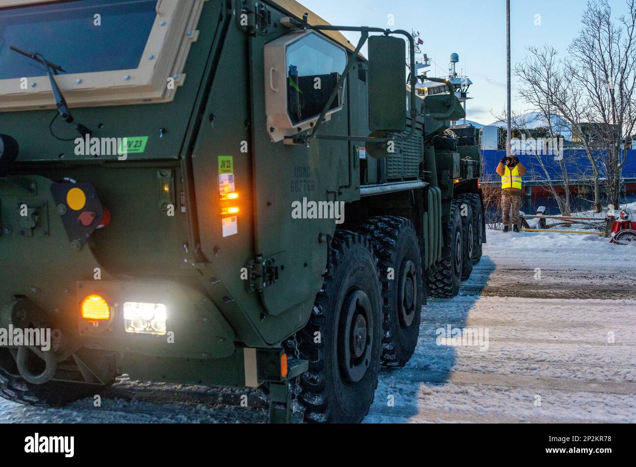 A U.S. Marine with Combat Logistics Battalion 2, Combat Logistics ...