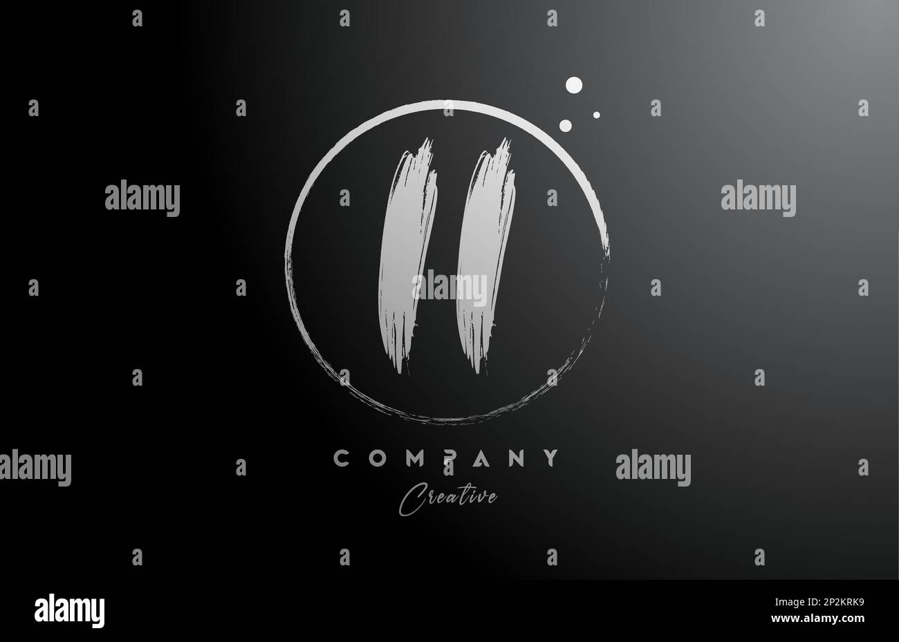 black white 11 number letter logo icon design with dots and circle ...