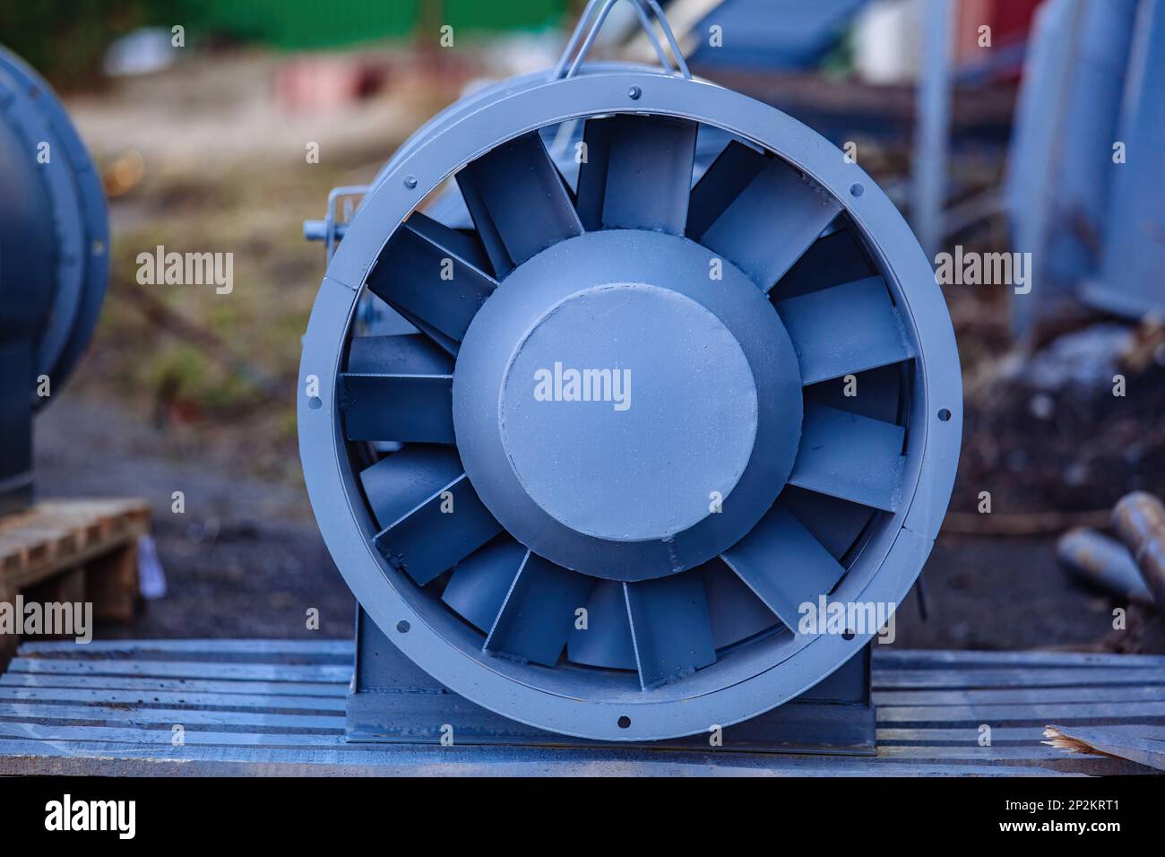 Fan production equipment. Cooling fan of condition or heating and ...