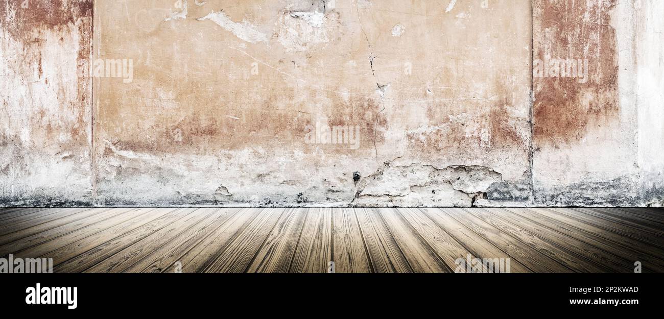 Vintage room background. Old interior 3d rendering Stock Photo - Alamy