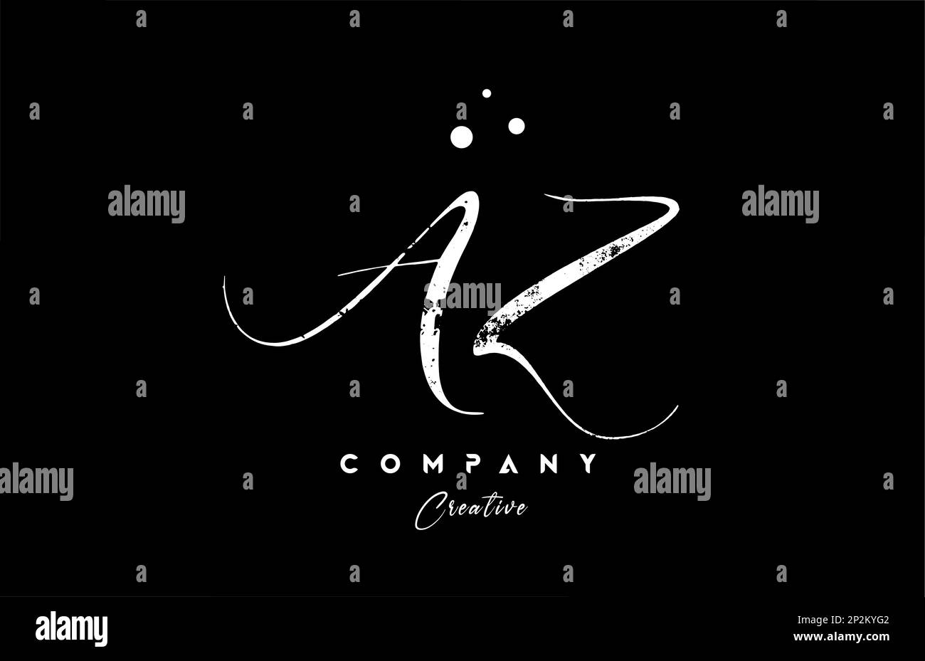 vintage AZ alphabet letter logo icon combination design with dots ...