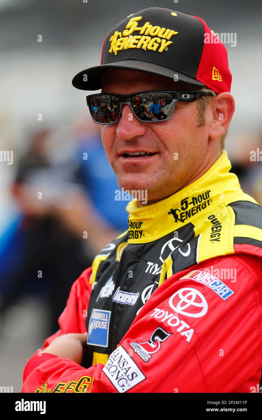 Clint Bowyer during qualifying for the NASCAR Brickyard 400 auto race ...