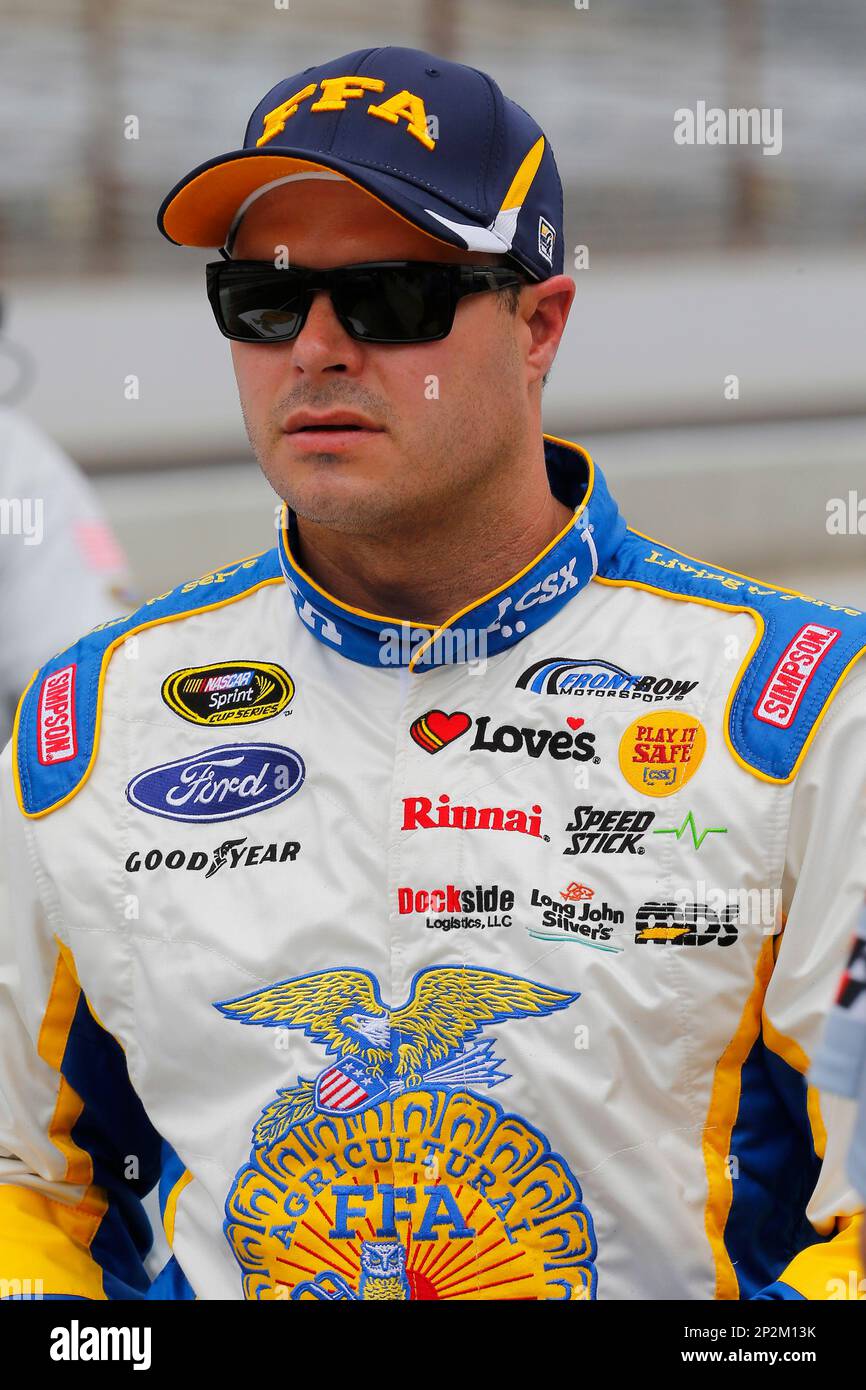 David Gilliland during qualifying for the NASCAR Brickyard 400 auto ...