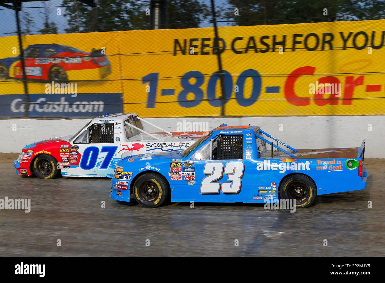 Spencer Gallagher (23) and Ray Black Jr (07) during heat races for the ...