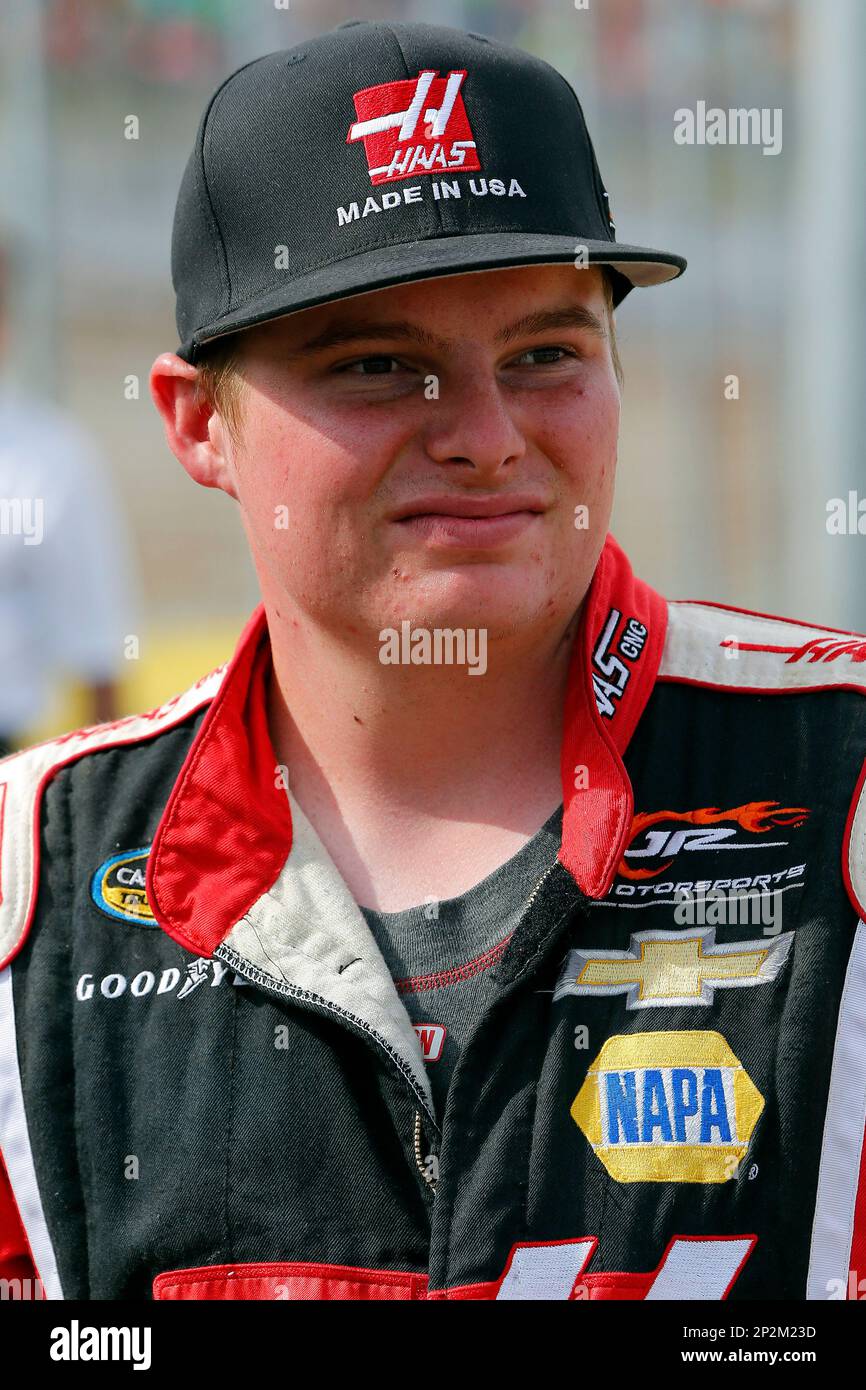 Cole Custer during qualifying for the NASCAR Truck Series Mud Summer ...