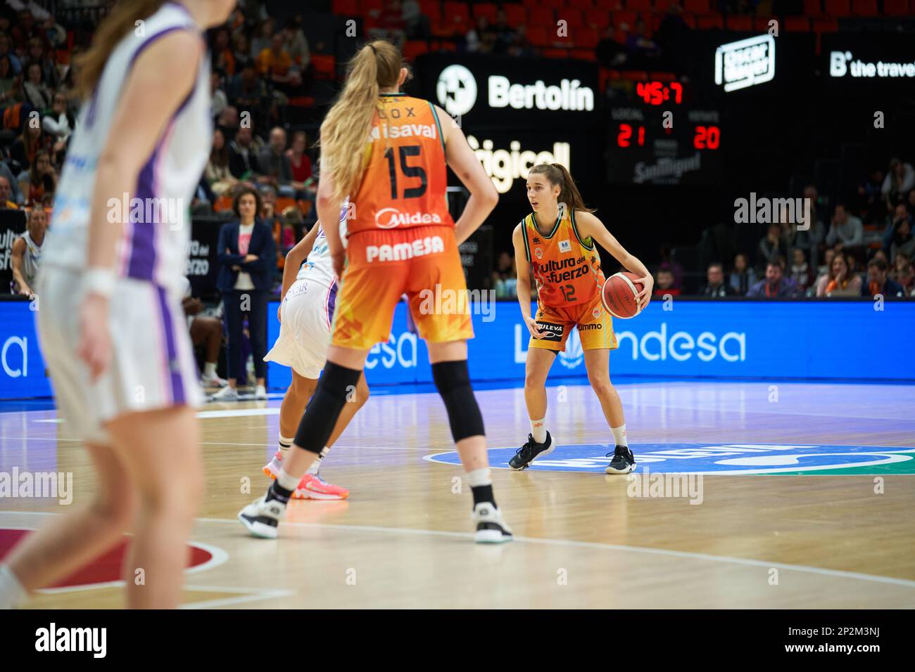 Laia Lamana of Valencia Basket in action during the J24 Liga Femenina ...