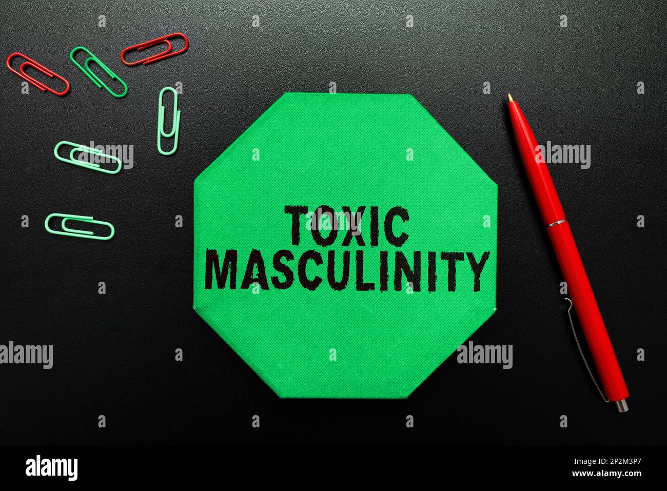 Conceptual caption Toxic Masculinity. Business overview describes ...