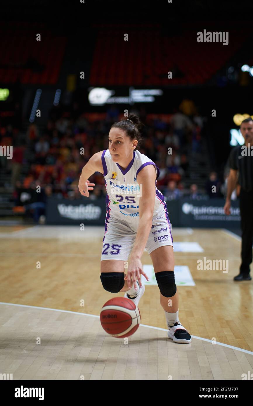 Andela Delic of CDB Clarinos Tenerife in action during the J24 Liga ...