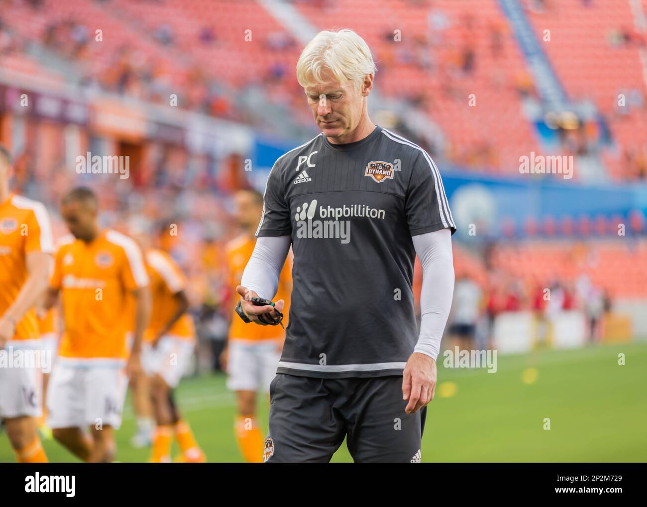 July 25, 2015: Houston Dynamo fitness coach Paul Caffrey during the MLS ...