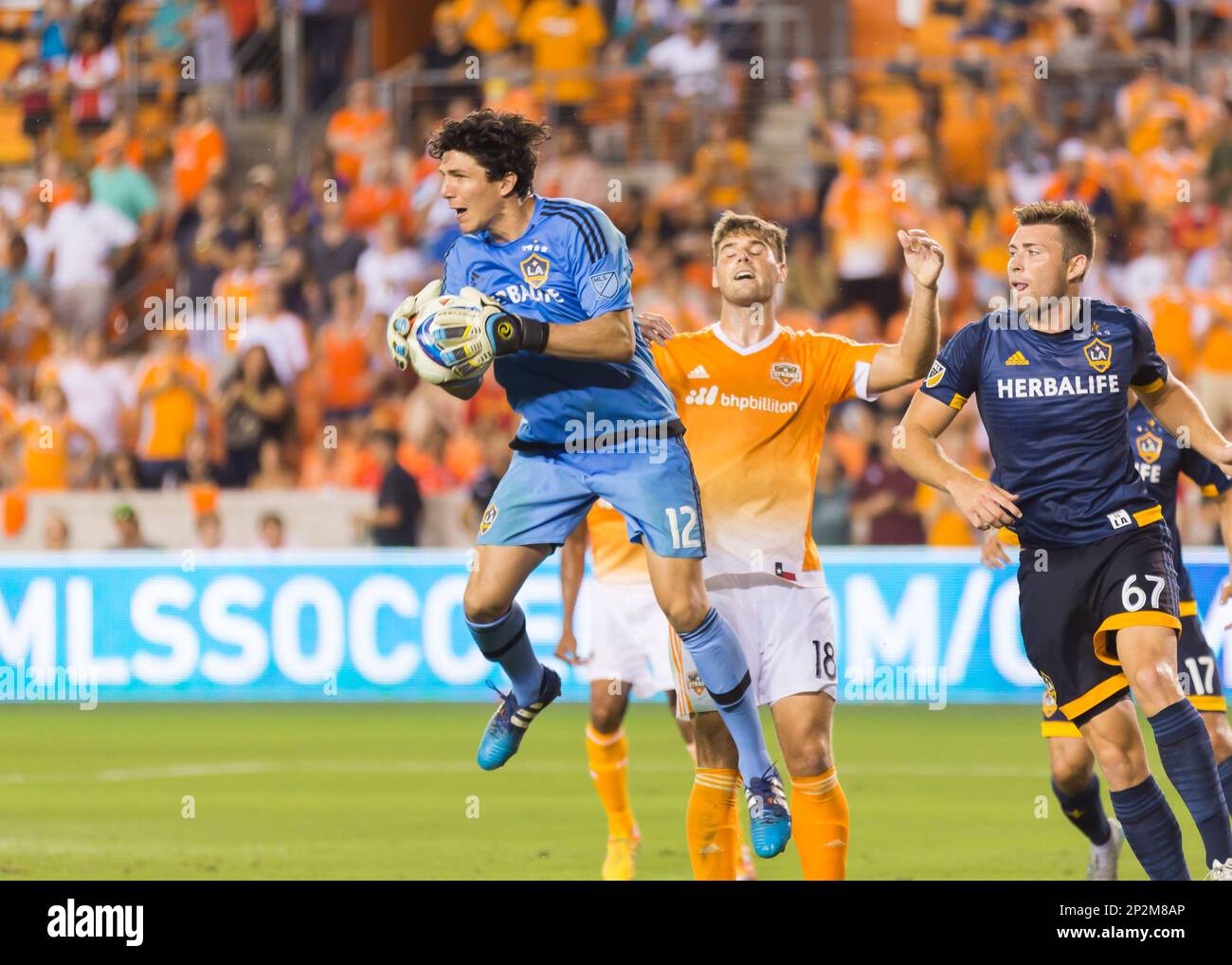 July 25, 2015: Los Angeles Galaxy goalkeeper Brian Rowe (12) during the ...