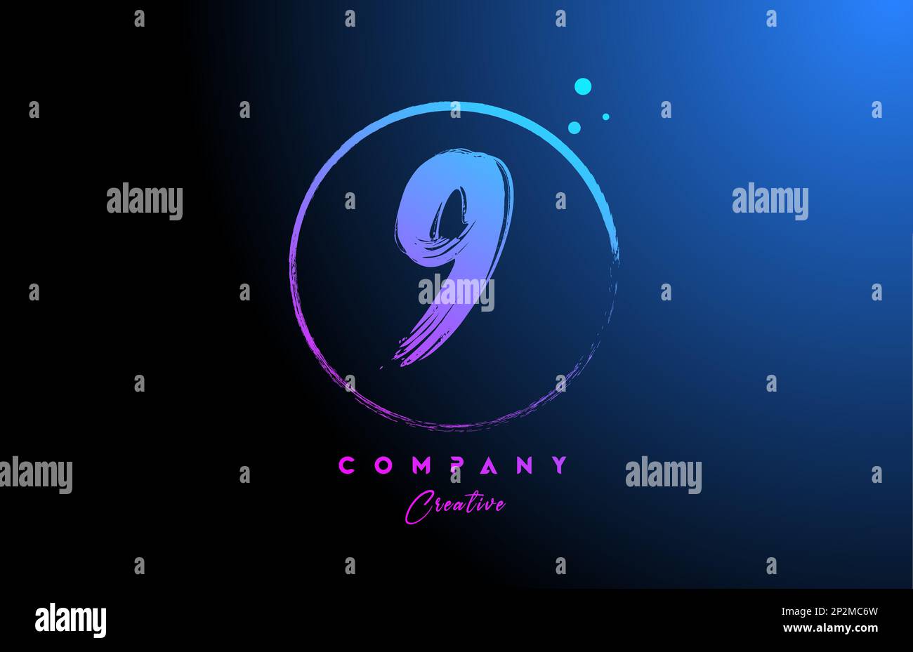 Grunge number 9 Stock Vector Images - Alamy