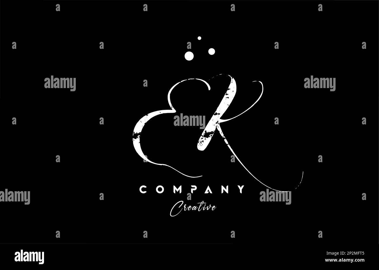 vintage EK alphabet letter logo icon combination design with dots ...
