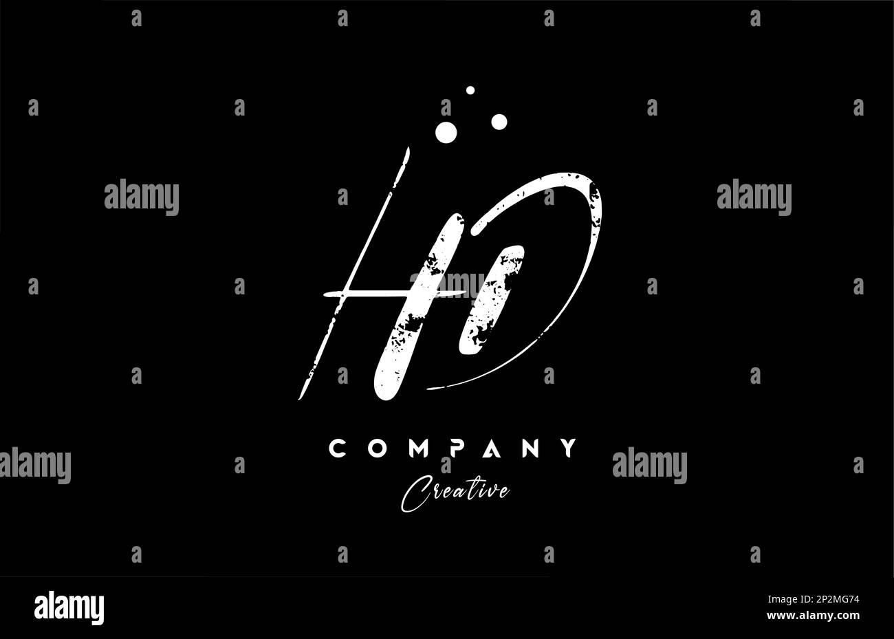 vintage HD alphabet letter logo icon combination design with dots ...