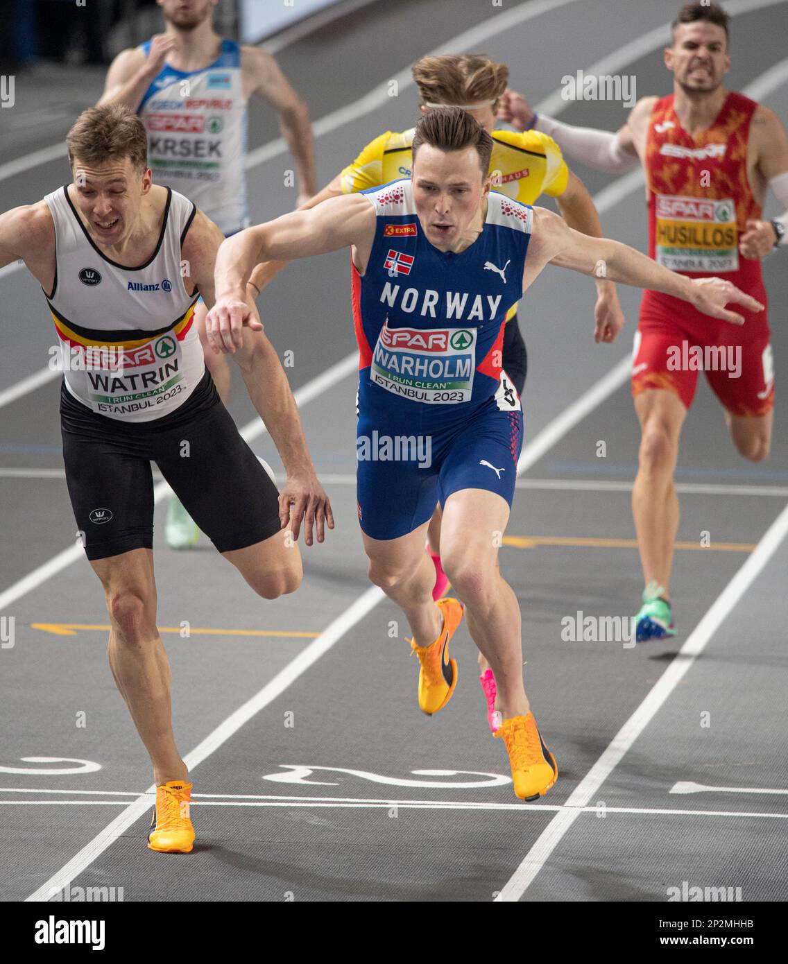 Istanbul, Turkey. 5th Mar 2023. Julien Watrin of Belgium and Karsten ...