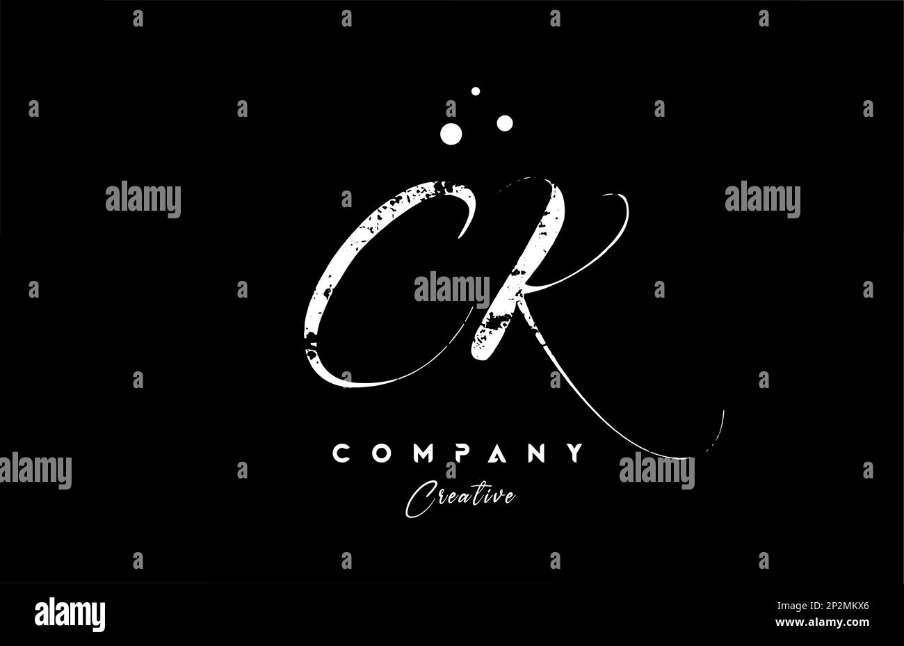 vintage CK alphabet letter logo icon combination design with dots ...