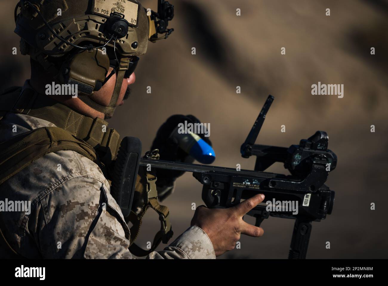U.S. Marine Lance Cpl. Justine Reynaguillen, a grenadier with India ...