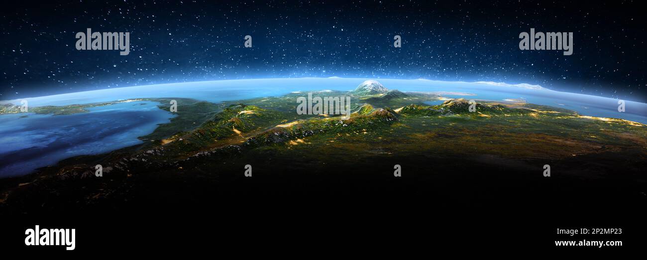 Colombia, South America, landscape frome space. Elements of this image ...