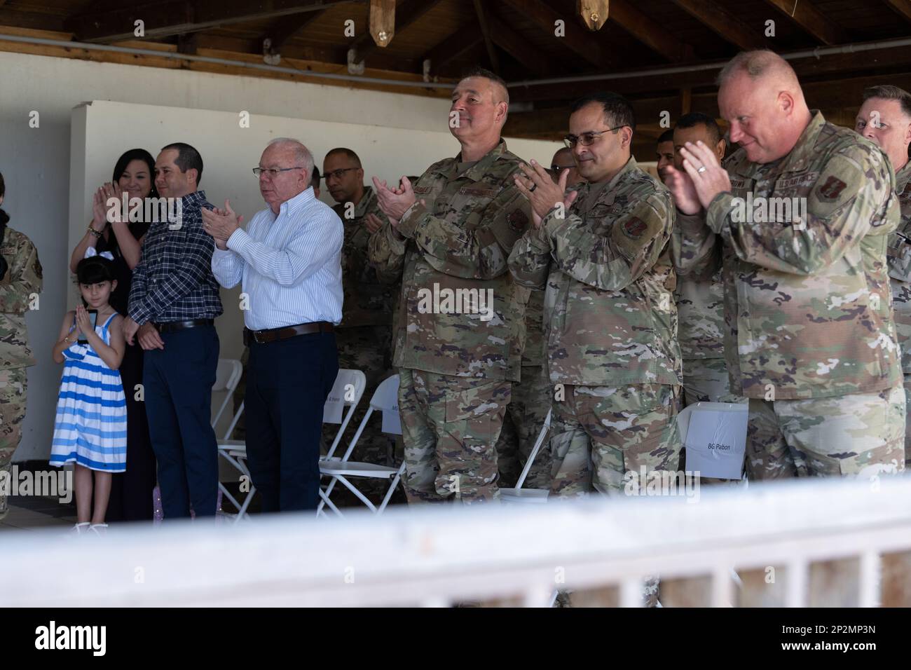 U.S. Airmen with the Puerto Rico Air National Guard, friends, and ...