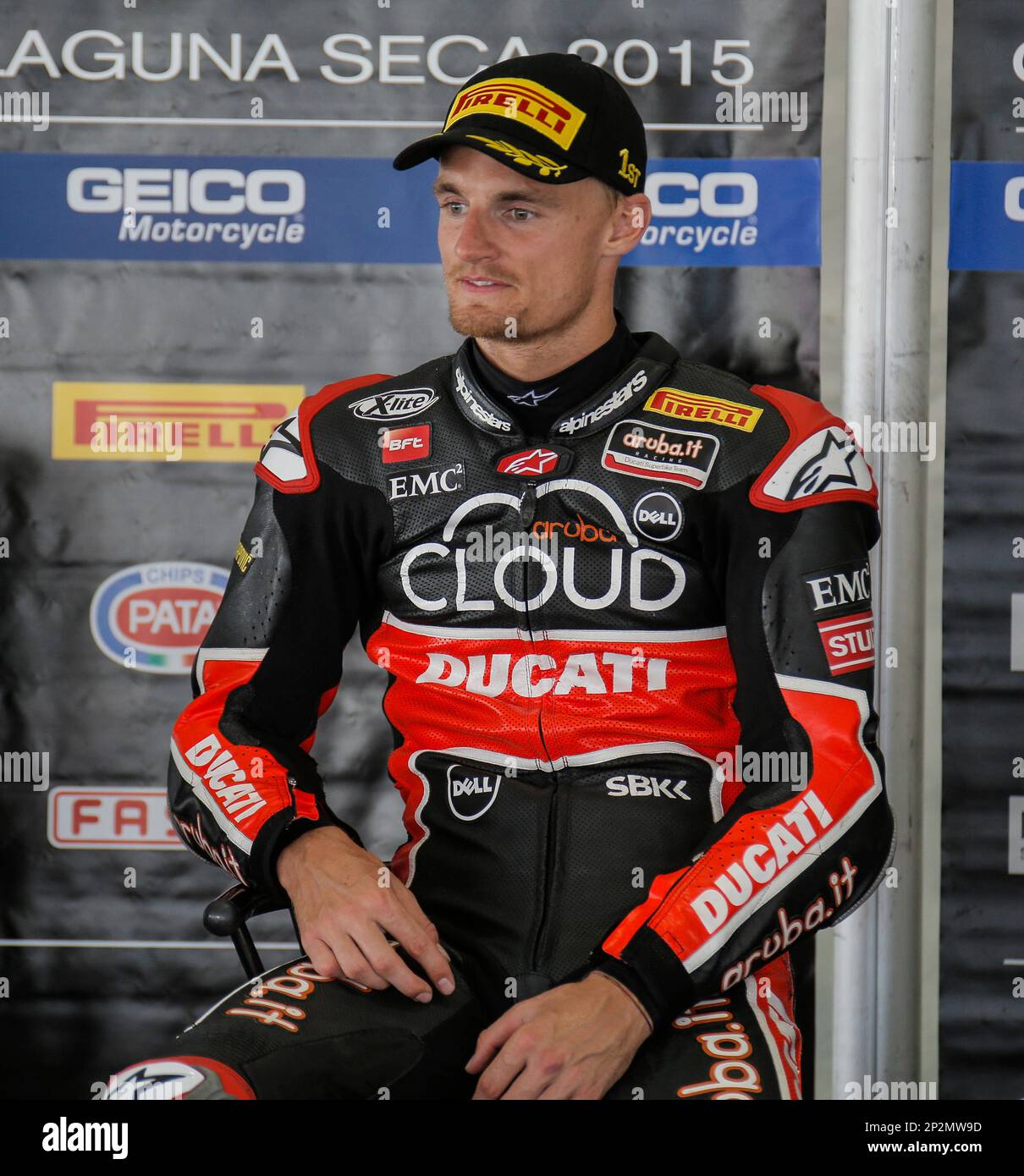 Jul 19 2015 Salinas, CA U.S.A. Chaz Davies listen to Q and A from the ...