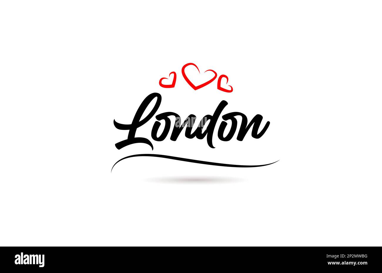 London european city typography text word with love style. Hand ...