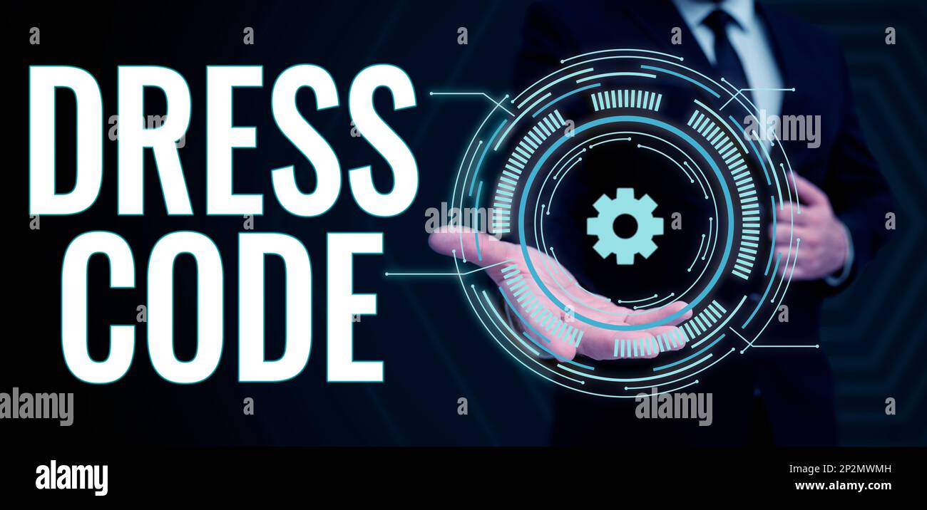 Conceptual display Dress Code. Internet Concept an accepted way of ...