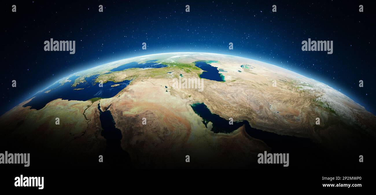 Middle East - planet Earth. Elements of this image furnished by NASA ...
