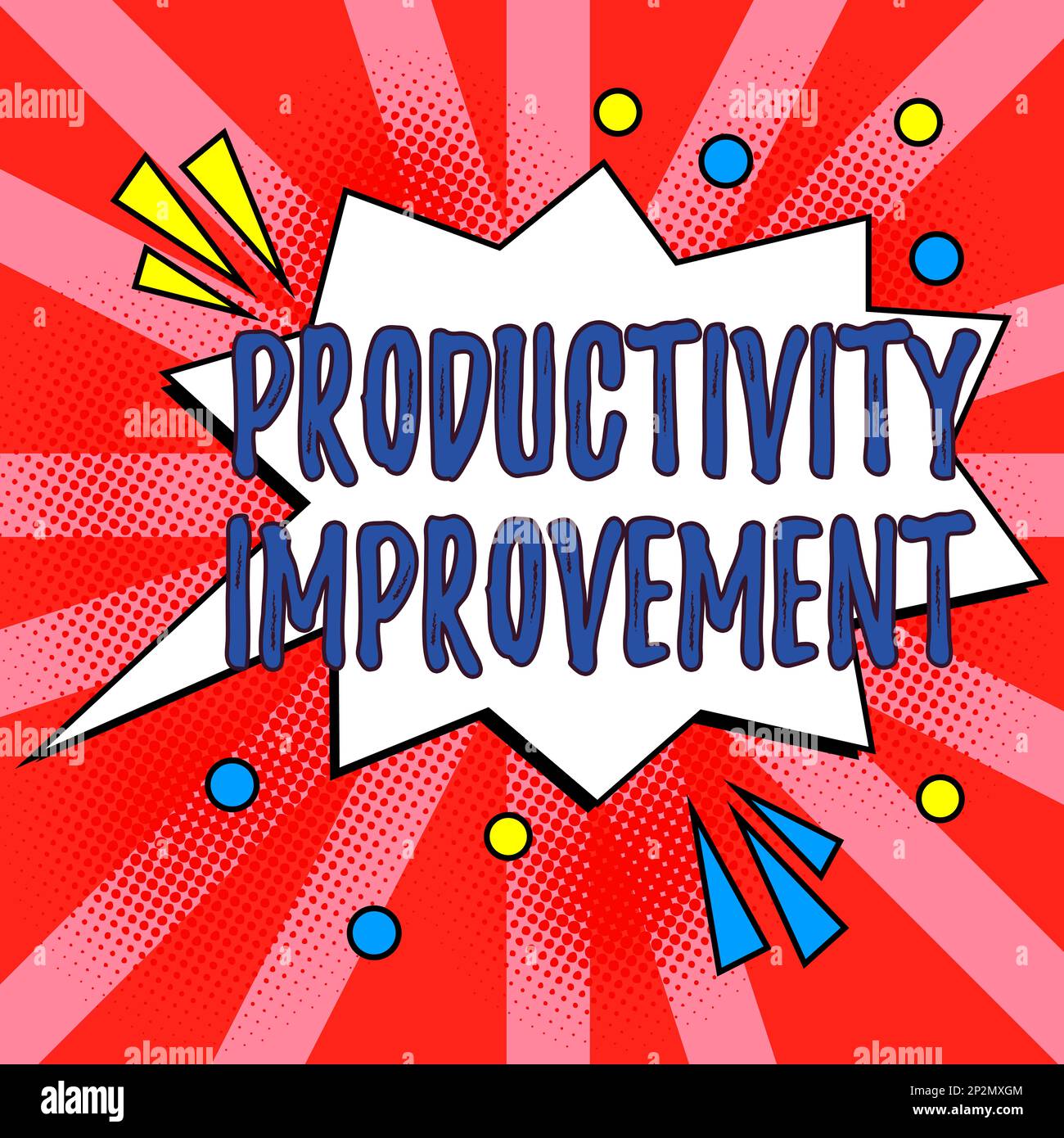 Conceptual display Productivity Improvement. Word Written on Hacking ...