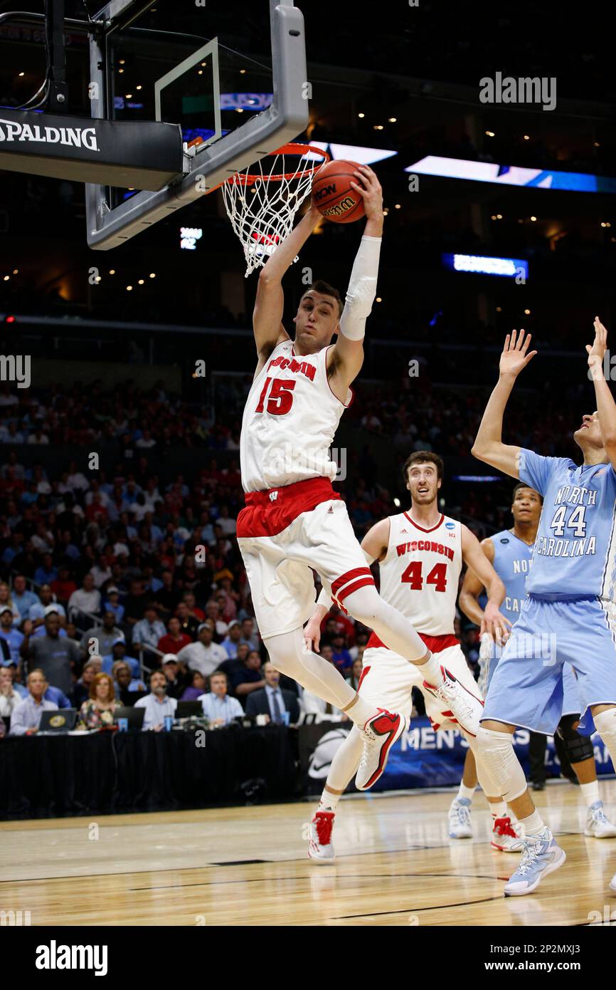 March 26, 2015: Wisconsin Badgers forward Sam Dekker (15) during the ...