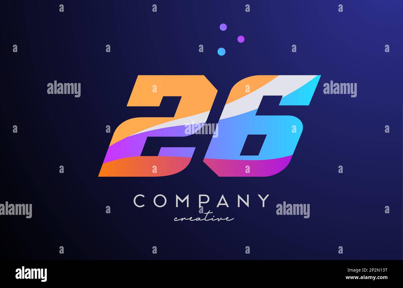 Number 26 vector vectors hi-res stock photography and images - Alamy