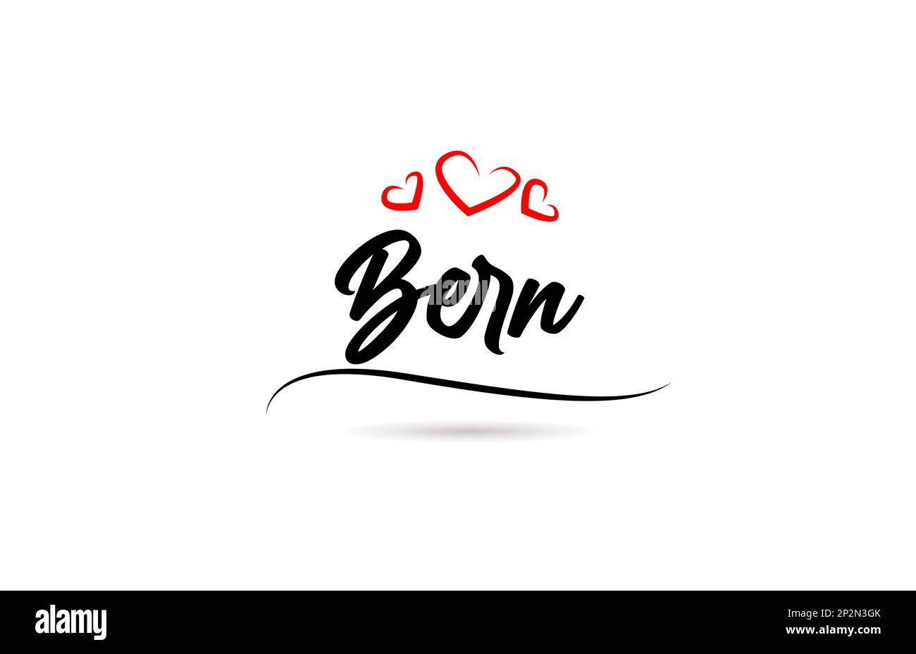 Bern european city typography text word with love style. Hand lettering ...