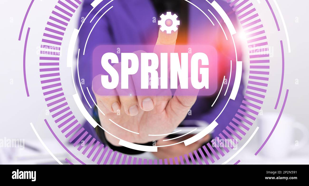 Conceptual display Spring. Business approach the season after winter in ...