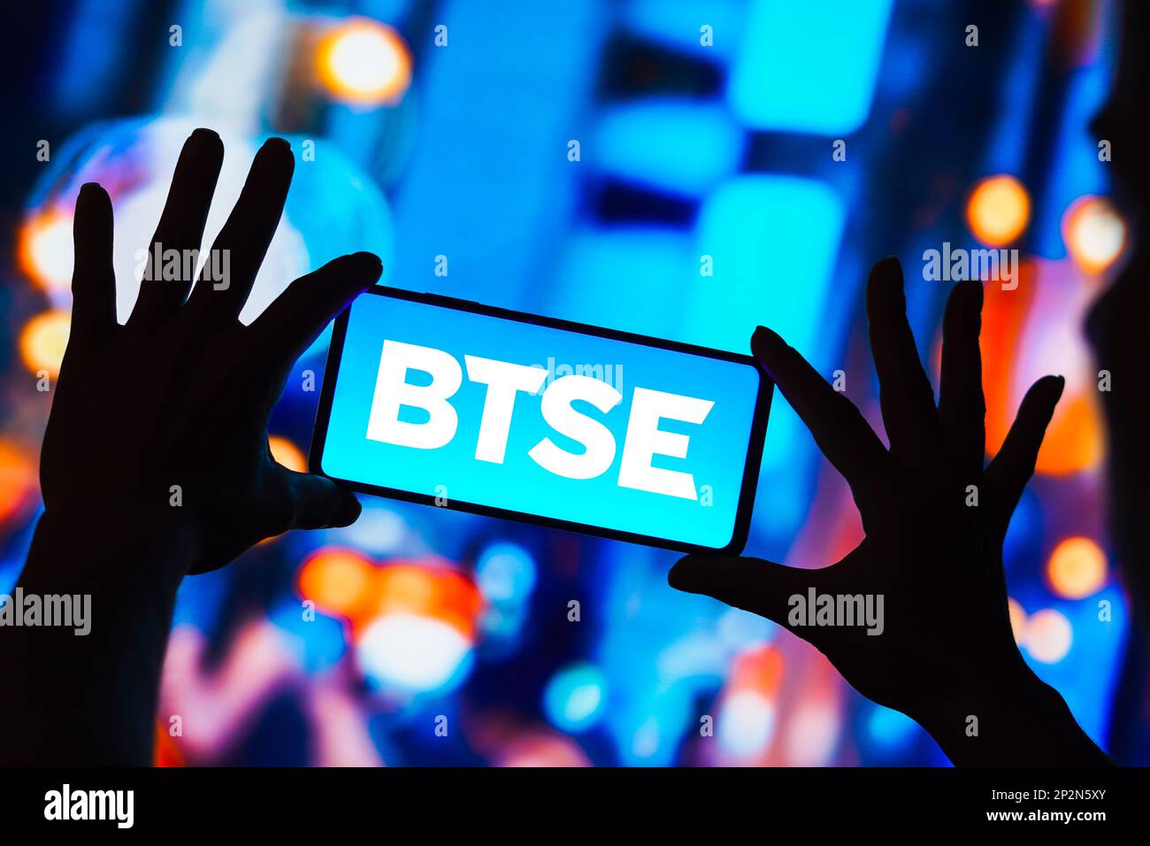 In this photo illustration, the BTSE logo seen displayed on a smartphone Stock Photo - Alamy