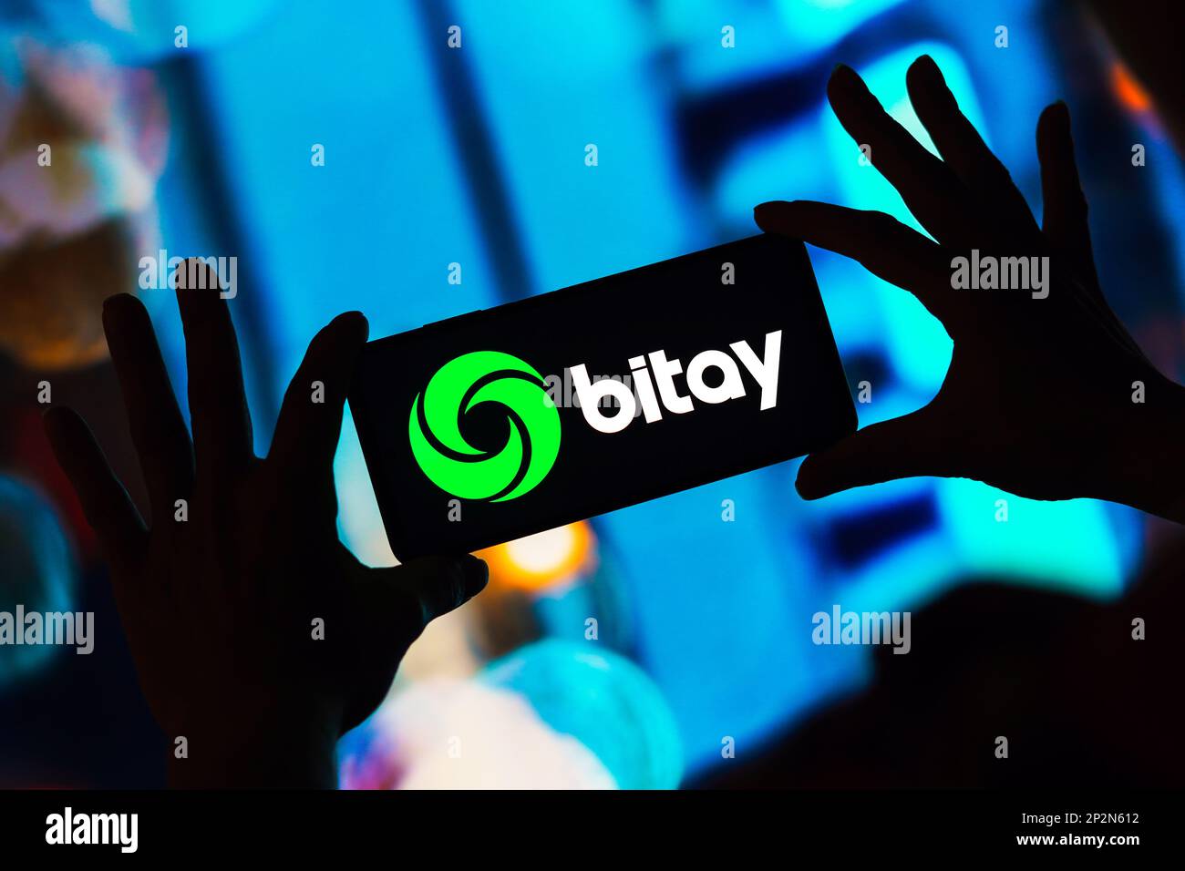 In this photo illustration, the Bitay logo seen displayed on a ...