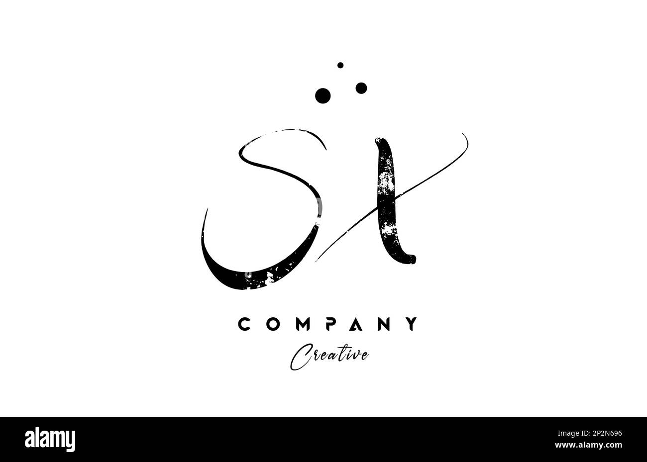 vintage SX alphabet letter logo icon combination design with dots ...