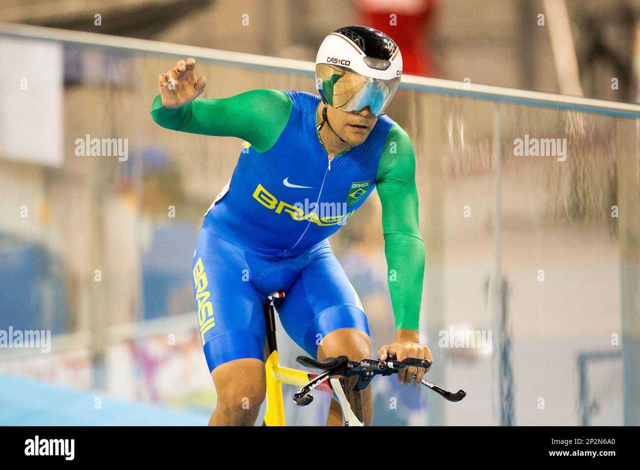 July 16, 2015: Gideoni Monteiro of Brazil rides during the Men's Omnium ...