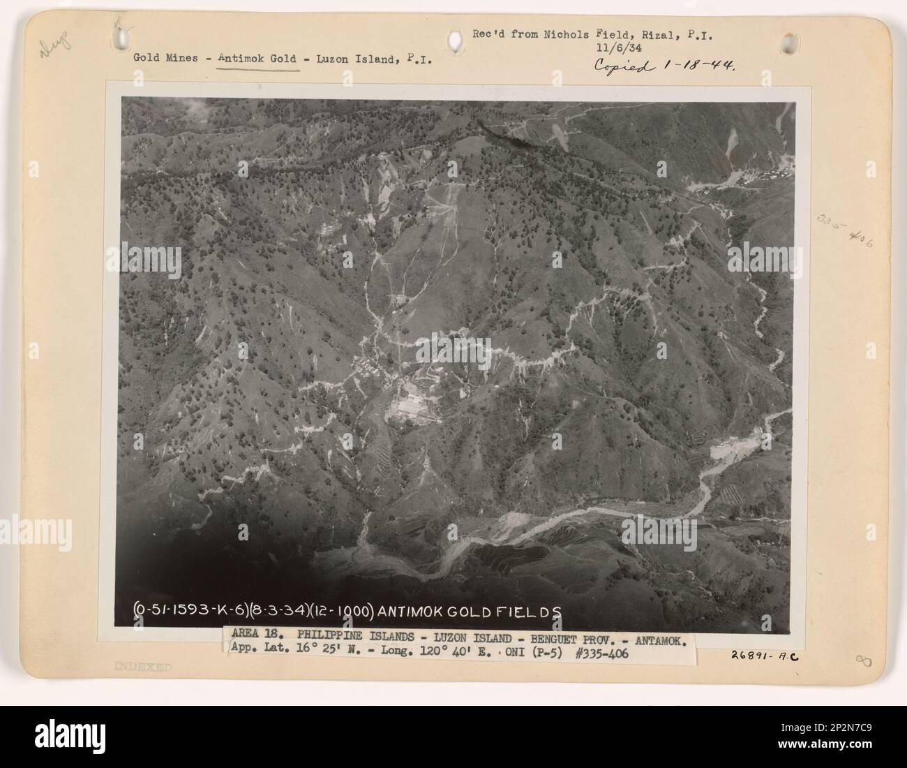 Philippine Island - Antimk Gold through Angat River, Aerial Photograph ...