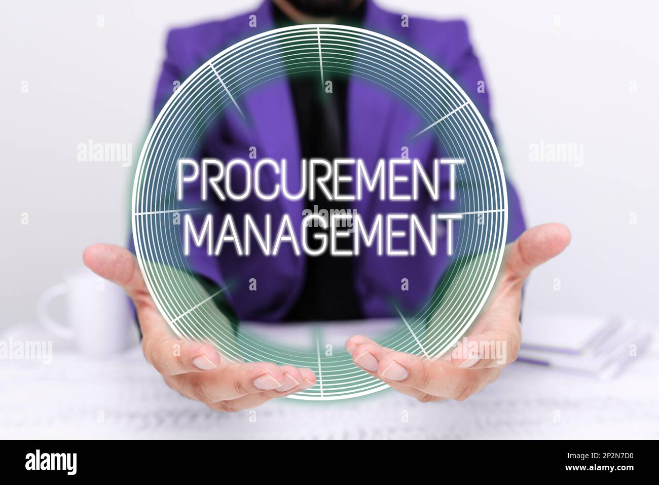 Text sign showing Procurement Management. Word Written on buying Goods ...