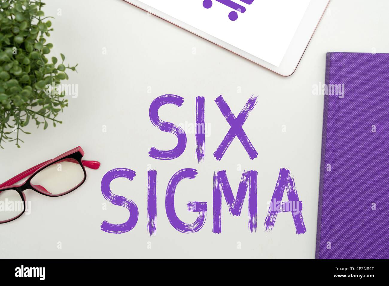 Hand writing sign Six Sigma. Business overview management techniques to ...