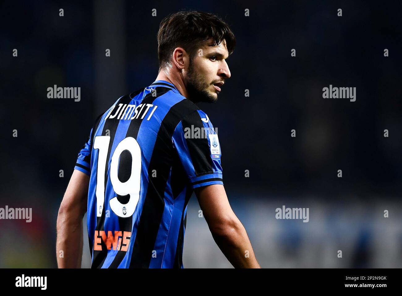 Bergamo, Italy. 04 March 2023. Berat Djimsiti of Atalanta BC looks on ...