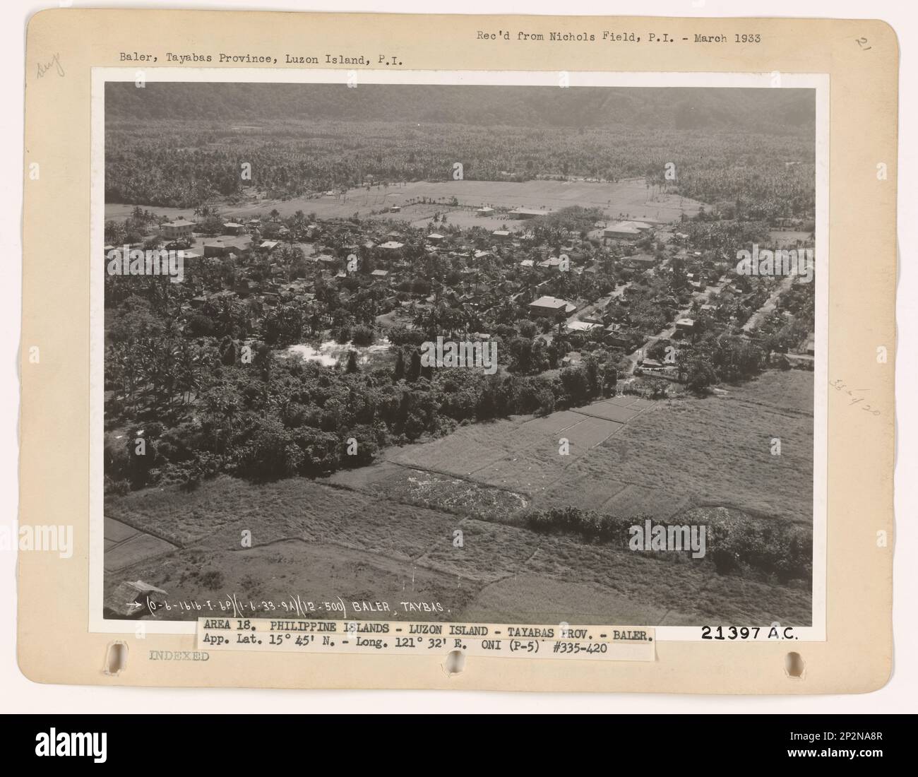 Philippine Island - Baler through Balete Pass, Aerial Photograph Stock ...