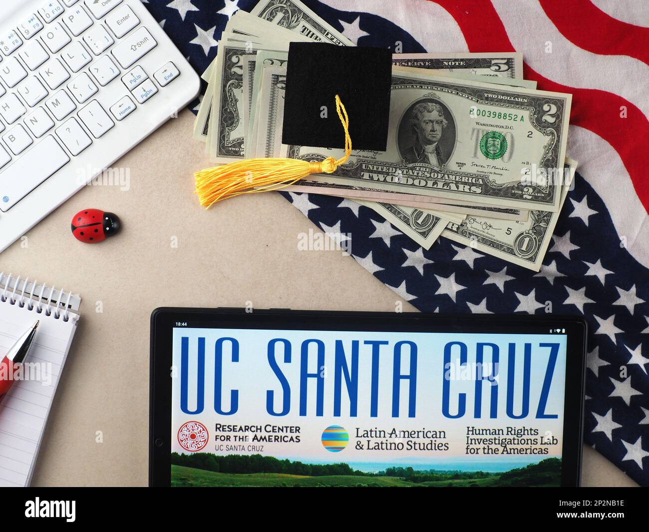 In this photo illustration, the University of California, Santa Cruz ...