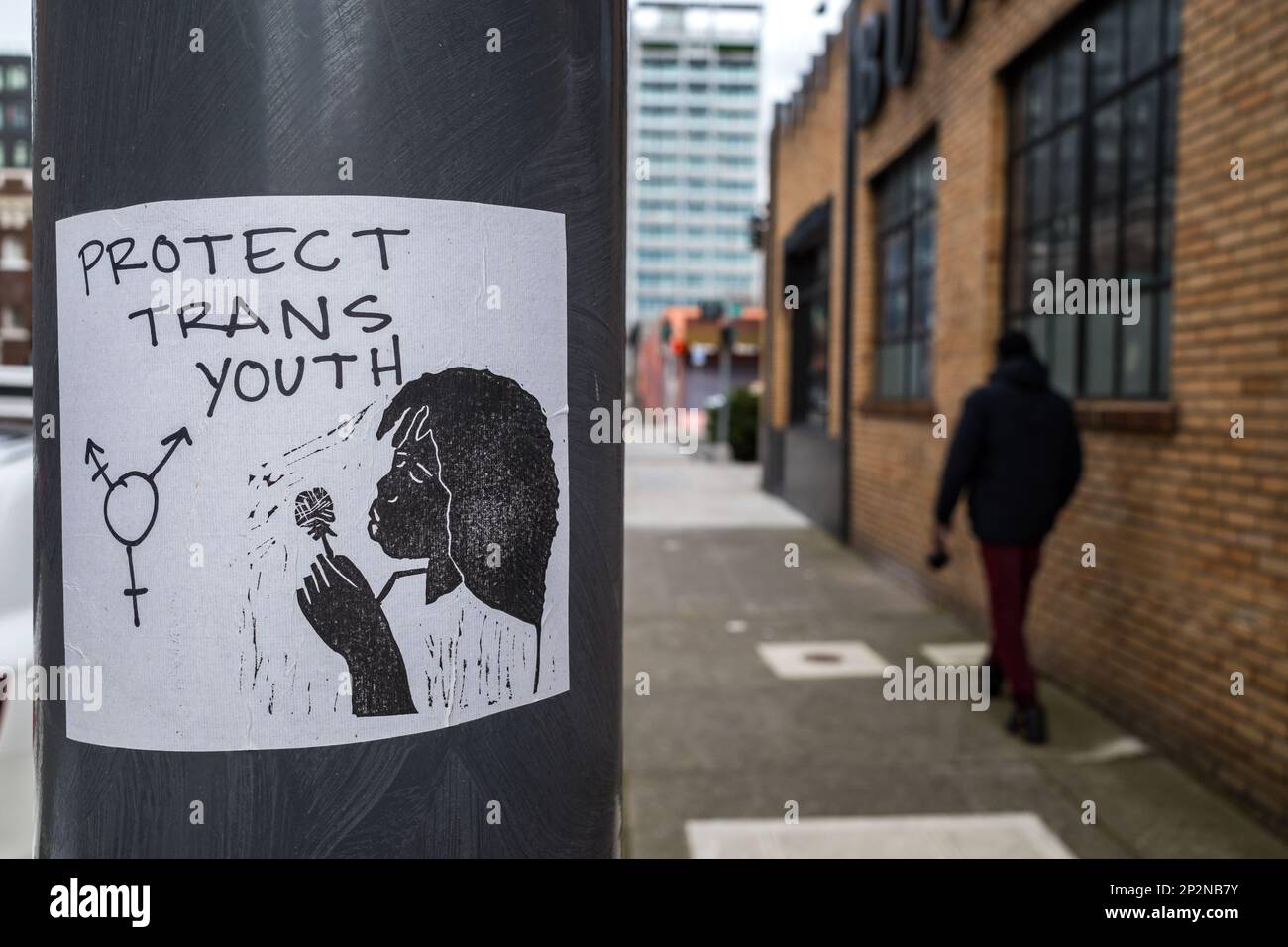 Trans rights sticker hi-res stock photography and images - Alamy