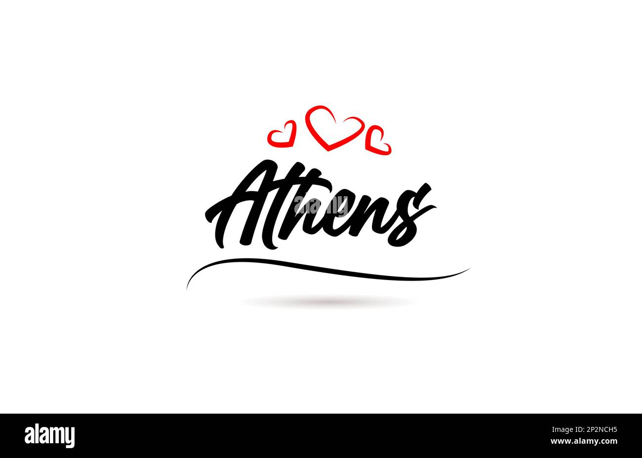 Athens european city typography text word with love style. Hand ...