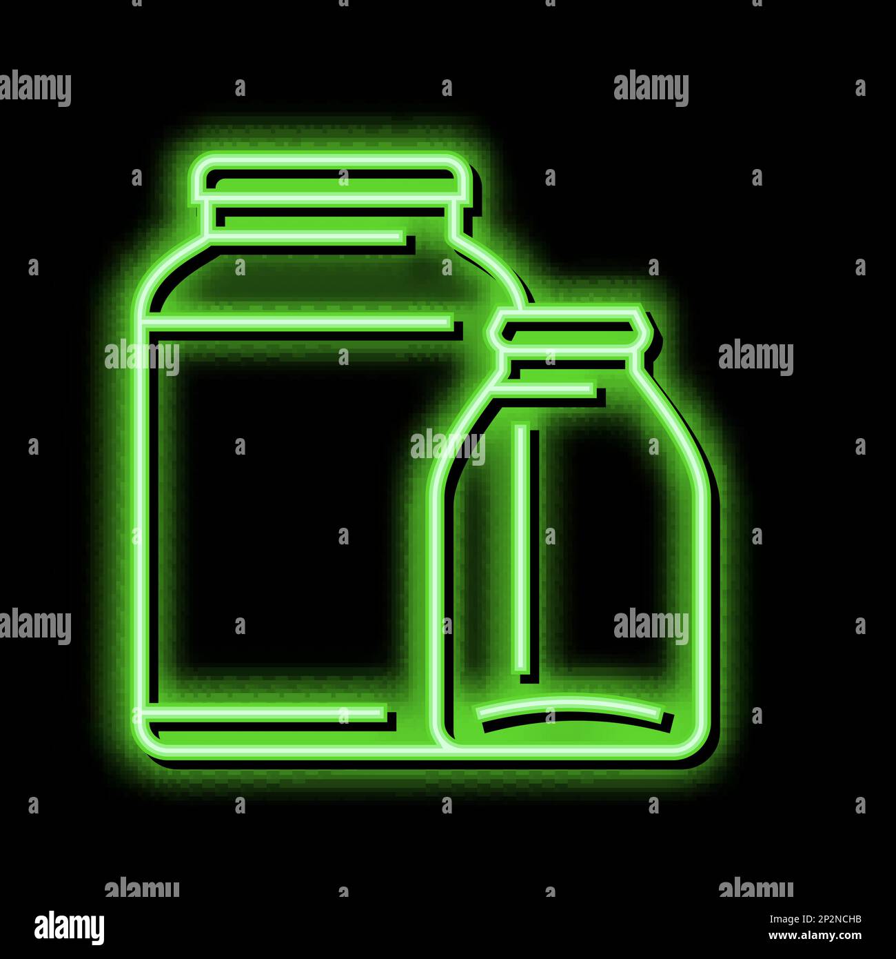 jar glass production neon glow icon illustration Stock Vector Image ...